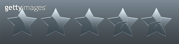 3D glass stars set, glossy broken and intact crystal stars templates ...