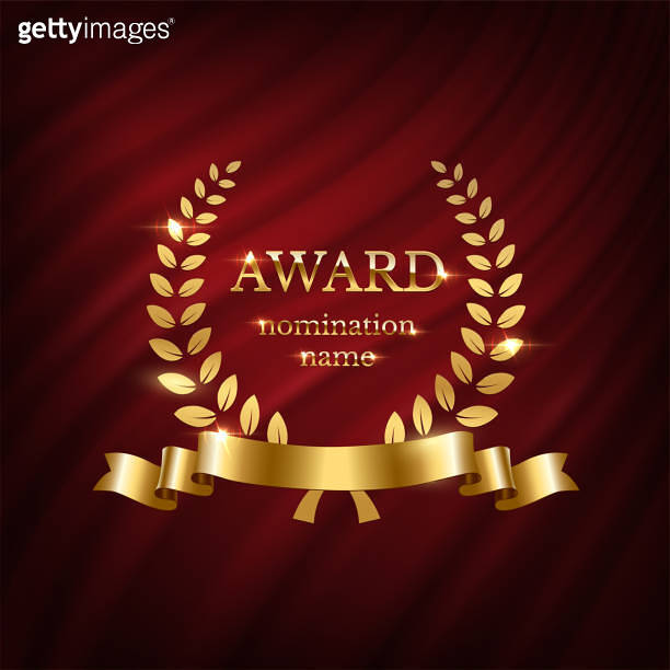 Gold award for winner vector illustration. 3D realistic luxury reward ...