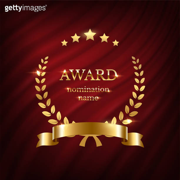 Gold award for winner vector illustration. 3D realistic luxury reward ...