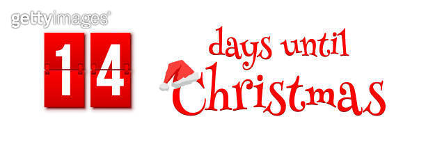 Countdown of days until Christmas, advent calendar with flip numbers ...