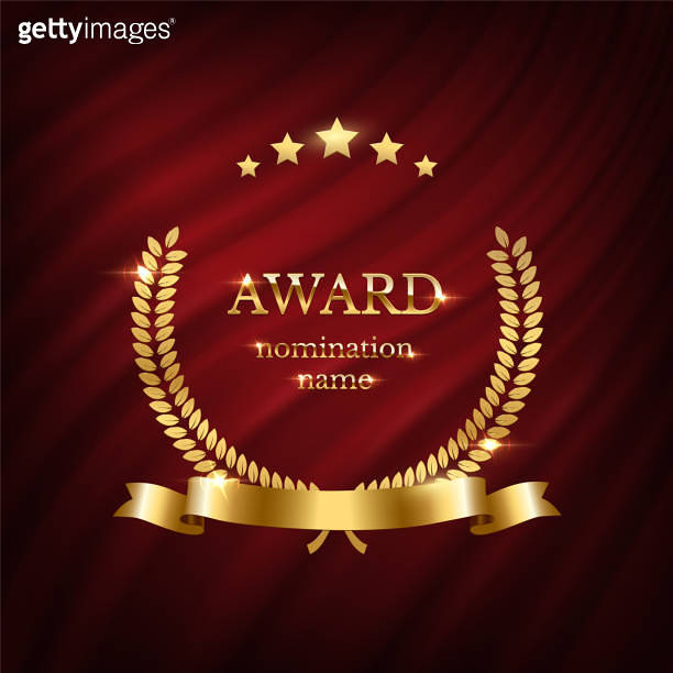 Gold award for winner vector illustration. 3D realistic luxury reward ...