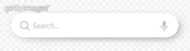 Search bar. Search window with shadow on transparent background. Search ...