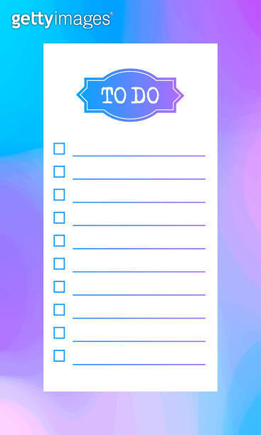 To do list blank template with check box, abstract background 이미지 ...