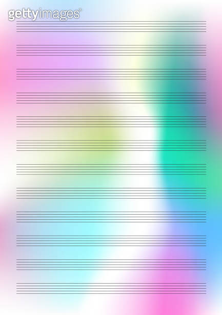 Melody note template. Colorful Abstract background. 이미지 (1778081769 ...