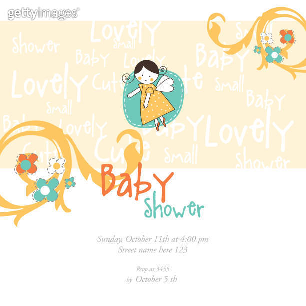 Baby Shower Invitation template. Card invitation template. Graphic ...