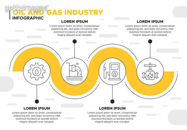 Oil and Gas Industry Infographic Template - Energy, Exploration ...