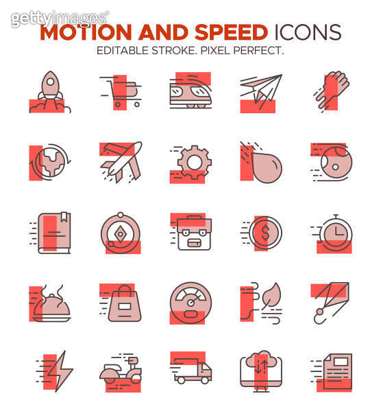 Express Pace Icon Set - Symbols of Speed, Efficiency, and Rapid ...