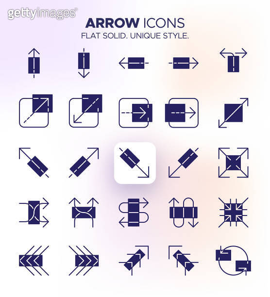 Arrow Icon Set - Direction, Movement, Navigation, Progress, Forward, Backward, Next, Previous ...