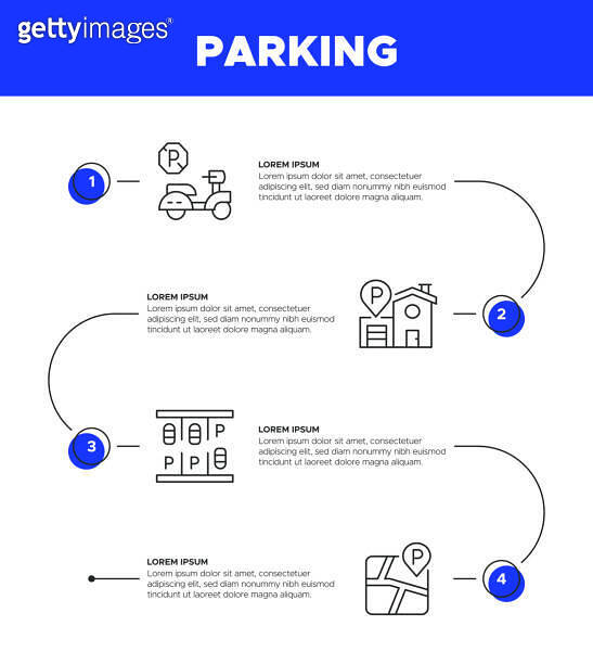 Parking Infographic Template - Car Park Icons, Parking Lot ...