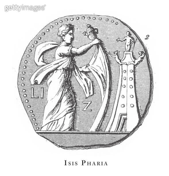 Isis Pharia; Religious and Mythological Figures of Egypt Engraving ...