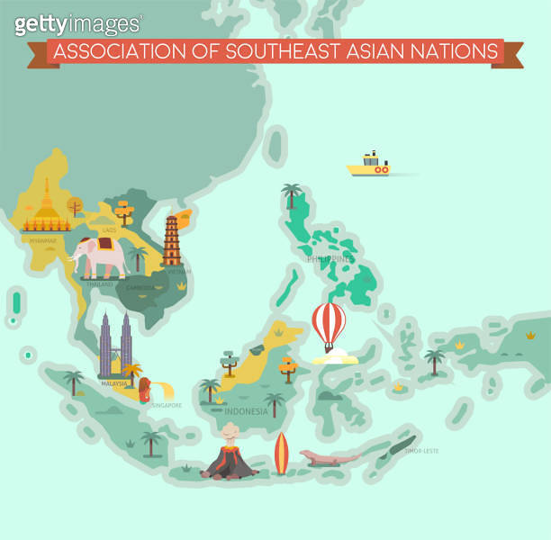 Association of Southeast Asian Nations. 이미지 (1661436568) - 게티이미지뱅크