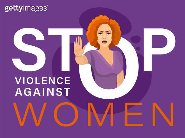 Stop Violence Against Women. Stop Violence Concept. (1768462198) 일러스트 ...