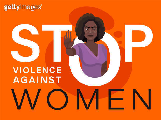 Stop Violence Against Women. Stop Violence Concept. (1768493500) 일러스트 ...