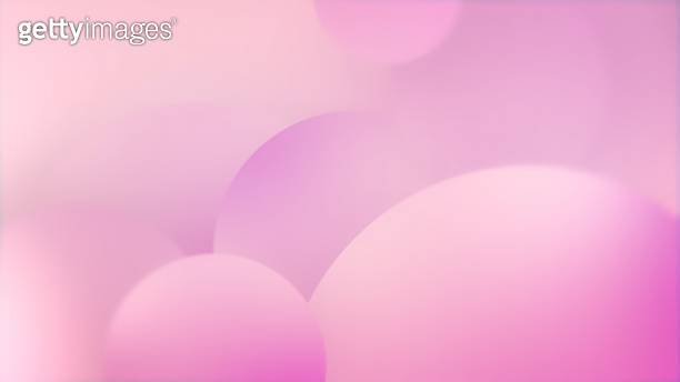 Pink Color Abstract 3D Geometric Shapes Design, Modern Pink Round ...