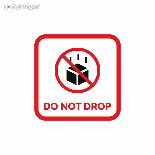 Do not drop packaging mark icon symbol vector 이미지 (1498087770) - 게티이미지뱅크