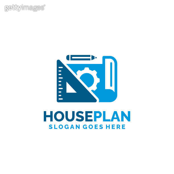 House plan logo design vector illustration. Blueprint logo (1641559706 ...