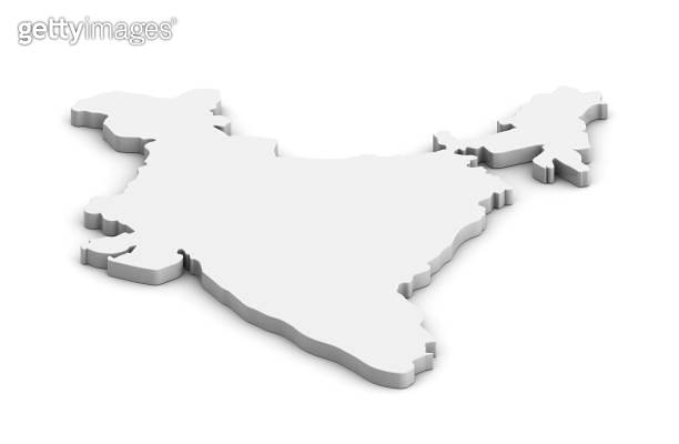 India Map 3d. Three-dimensional India map. India map 3d Illustration ...