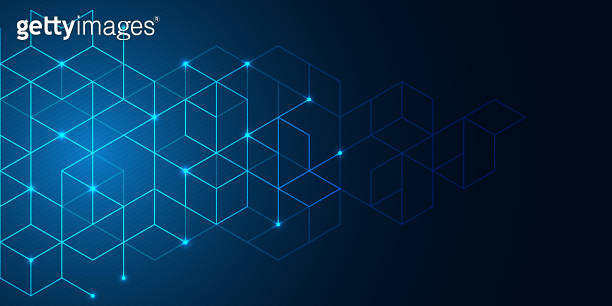 The graphic design elements with isometric shape blocks. Creative ...