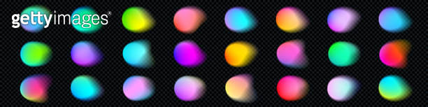 Color gradient blend abstract backgrounds, bright circles with soft ...