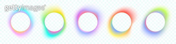 Color gradient circle backgrounds, abstract colors blend mesh with soft ...