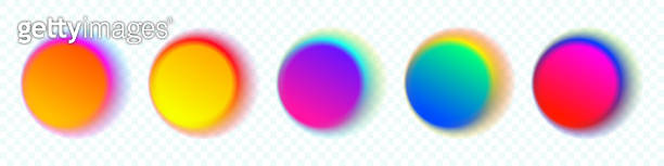 Color gradient circle backgrounds, abstract neon light of color blend ...