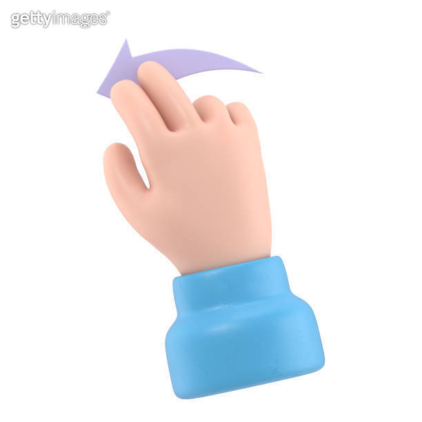 Cartoon Gesture Icon Mockup.Touchscreen gesture line icons.3D ...