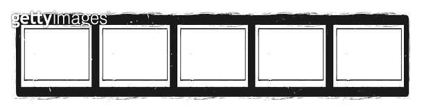 Old film frame border vintage vector background. Photo strip square ...