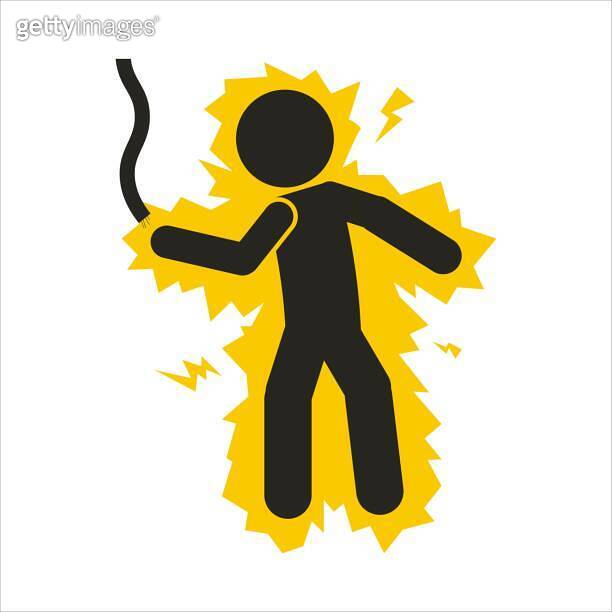 Isolated vector isolated of danger precaution sign high voltage ...