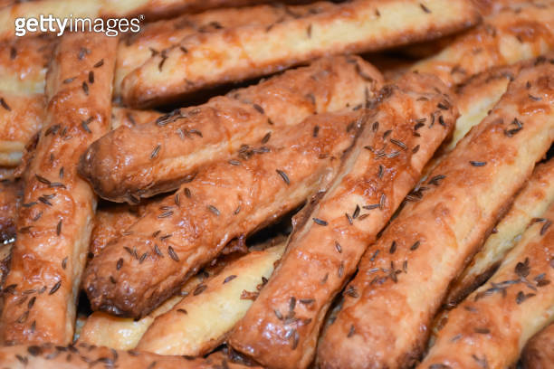 Homemade salty crackers sticks with cheese and cumin, cheese sticks 이미지 ...