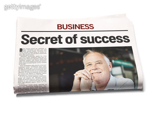 Secret of success, says business newspaper headline over picture of ...