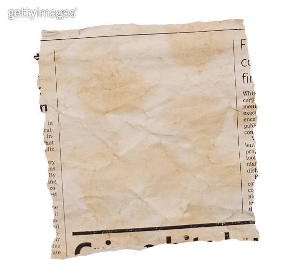 Distressed newspaper clipping with blank space for your copy, torn ...