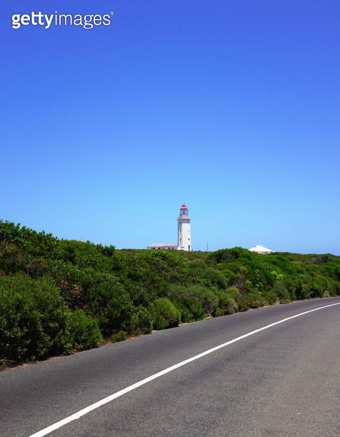 Danger Point lighthouse on the Western Cape coast in South Africa, near ...
