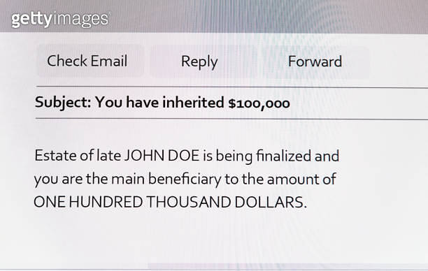 419 scam email claims you have inherited $100,000 in a phishing scam ...
