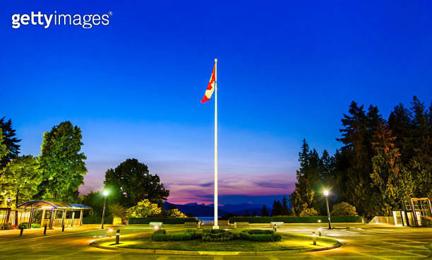 Canadian Flag at University of British Columbia in Vancouver ...