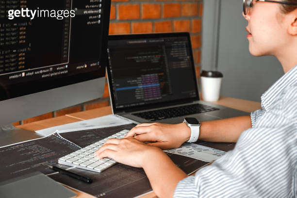 Developing programmer reading computer codes Development Website design ...