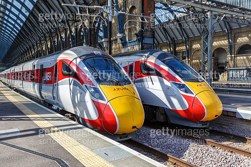 Azuma InterCity high speed train of London North Eastern Railway LNER ...