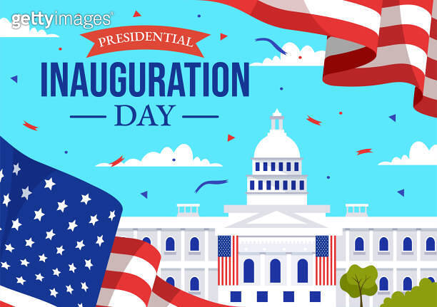 USA Presidential Inauguration Day Vector Illustration January 20 with ...