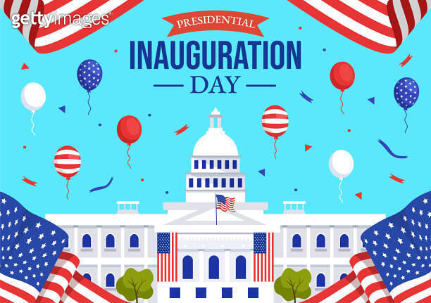 USA Presidential Inauguration Day Vector Illustration January 20 with ...