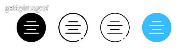 Center alignment. Different styles, color, center alignment icon ...