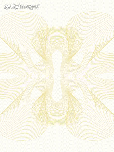 Golden ornamental watermark, zigzag pattern. Elegant guilloche. Line ...