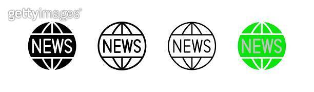 News release. Different styles, color, current news. Vector icons ...