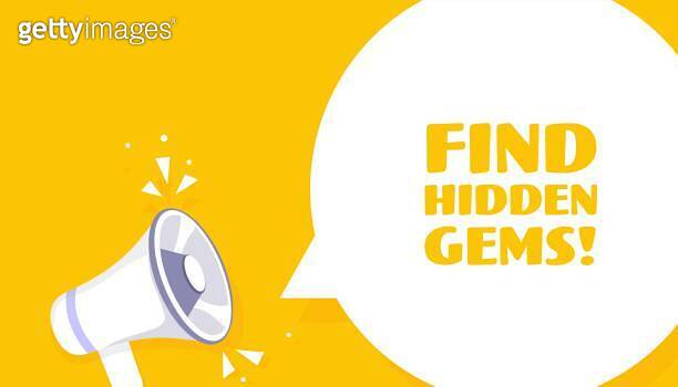 Find hidden gems icon. Pop art style. Speech bubble. Find hidden gems ...