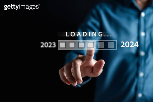 Loading progress from 2023 to 2024 to countdown merry christmas and ...