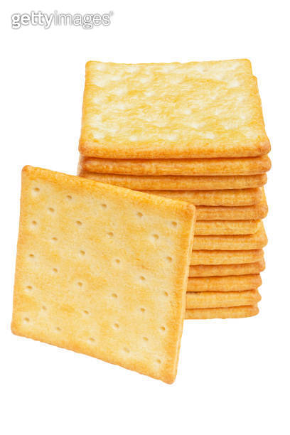 Cut Out stack of crackers. Delicious Butter Baked Saltine Cracker. 이미지 ...