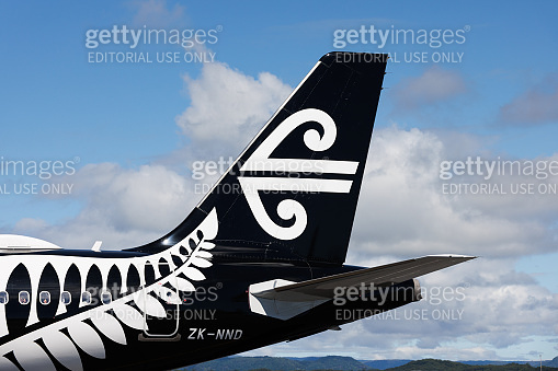 Air New Zealand tail at Gold Coast Airport, Queensland, Australia ...