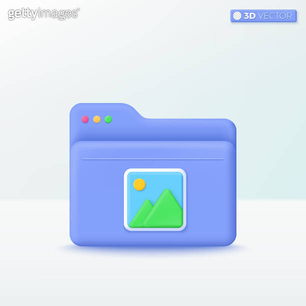 Folder with picture icon symbol. portfolio for presentation, camera ...