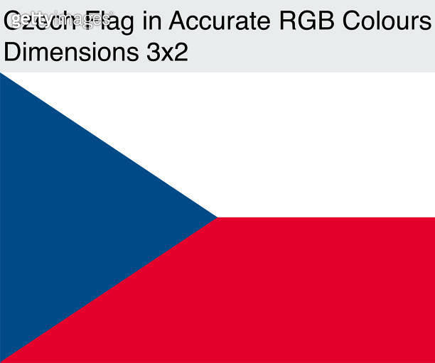 Czech Flag in Accurate RGB Colors (Dimensions 3x2) 이미지 (1461248953 ...
