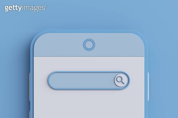 Search engine bar on mobile phone, Blank search bar mockup for titles ...