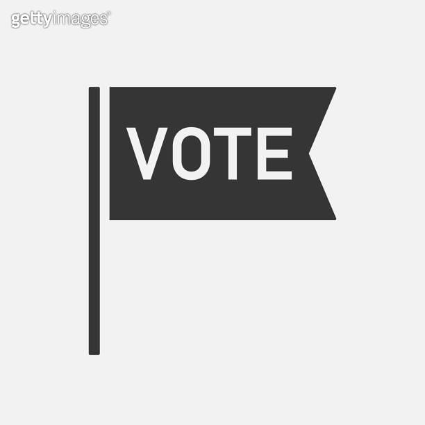 Vote Election Flag icon. Vector 이미지 (1770807067) - 게티이미지뱅크