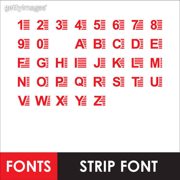 alphabet font stripes 이미지 (1475009224) - 게티이미지뱅크